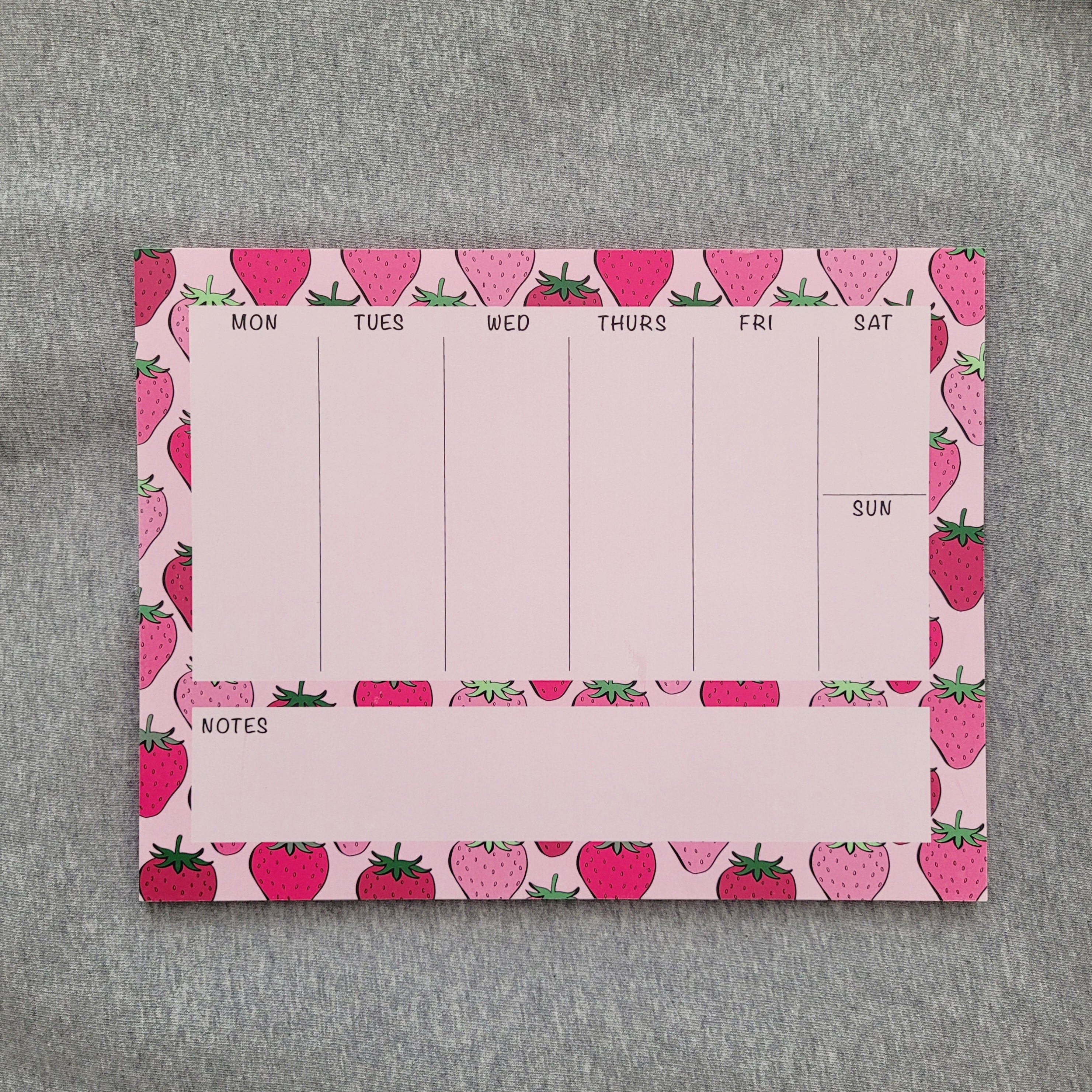 Strawberry Notepad Planner – Lettering By Tracy