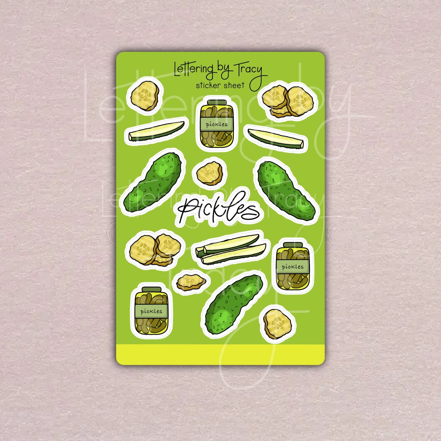 Pickle Sticker Sheet – Lettering By Tracy